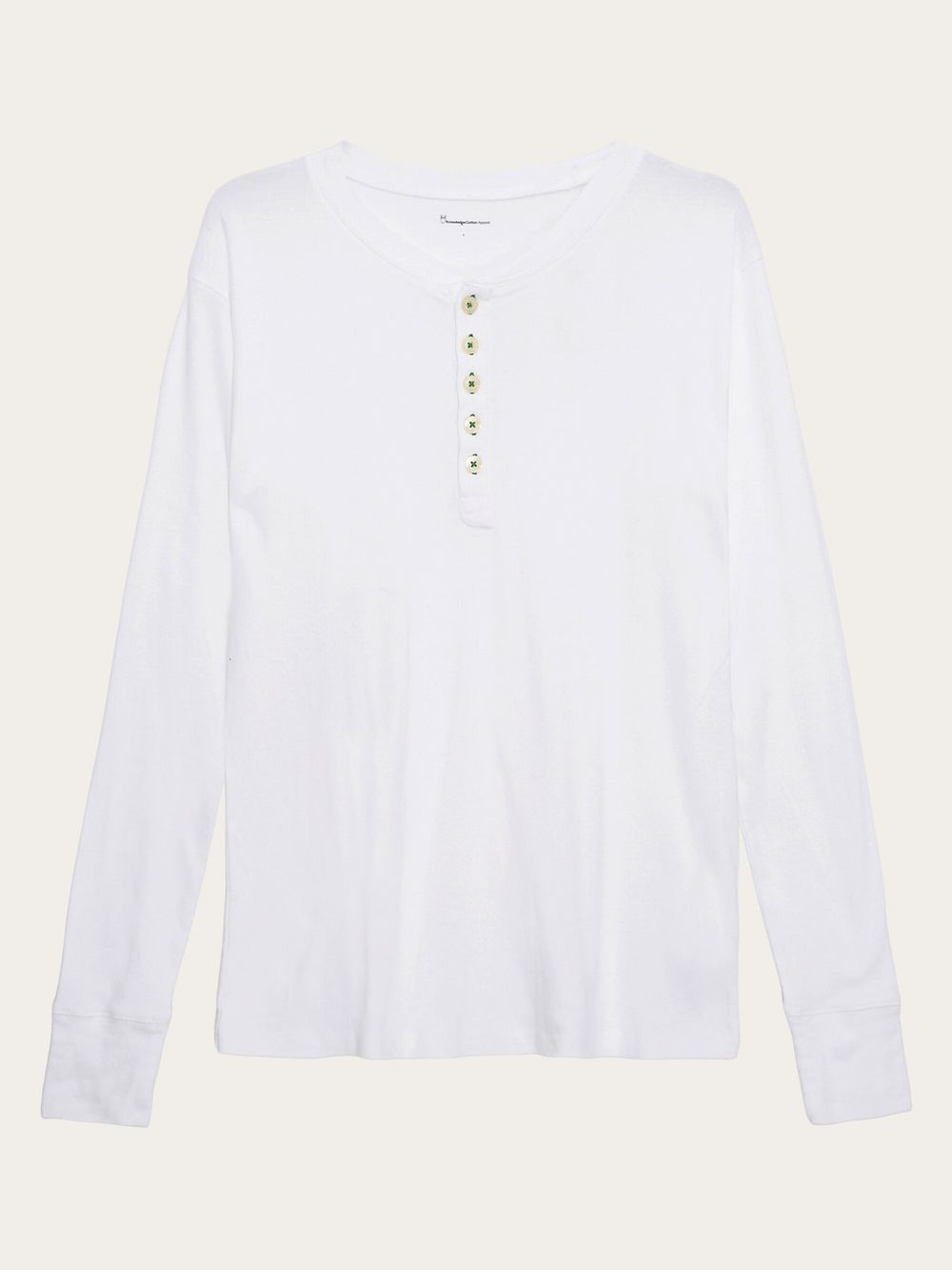 T-shirt manches longues en coton bio | blanc "cedar ls henley bright ...