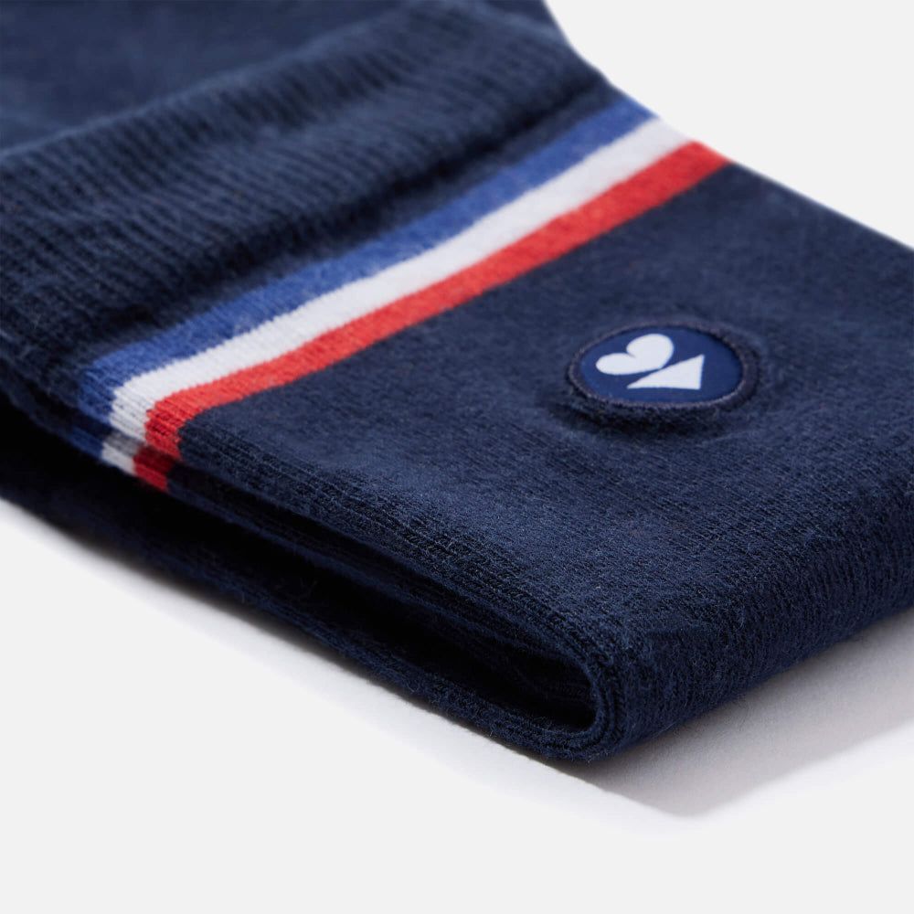 Chaussettes made in france en coton bio | marine "lucas drapeau plus ...